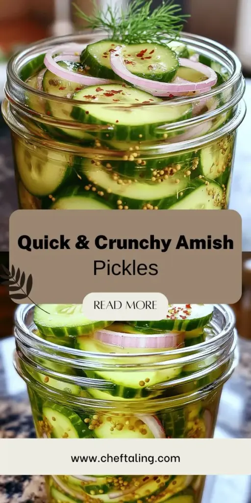 Amish Refrigerator Pickles Quick and Flavorful Recipe - Chef Taling
