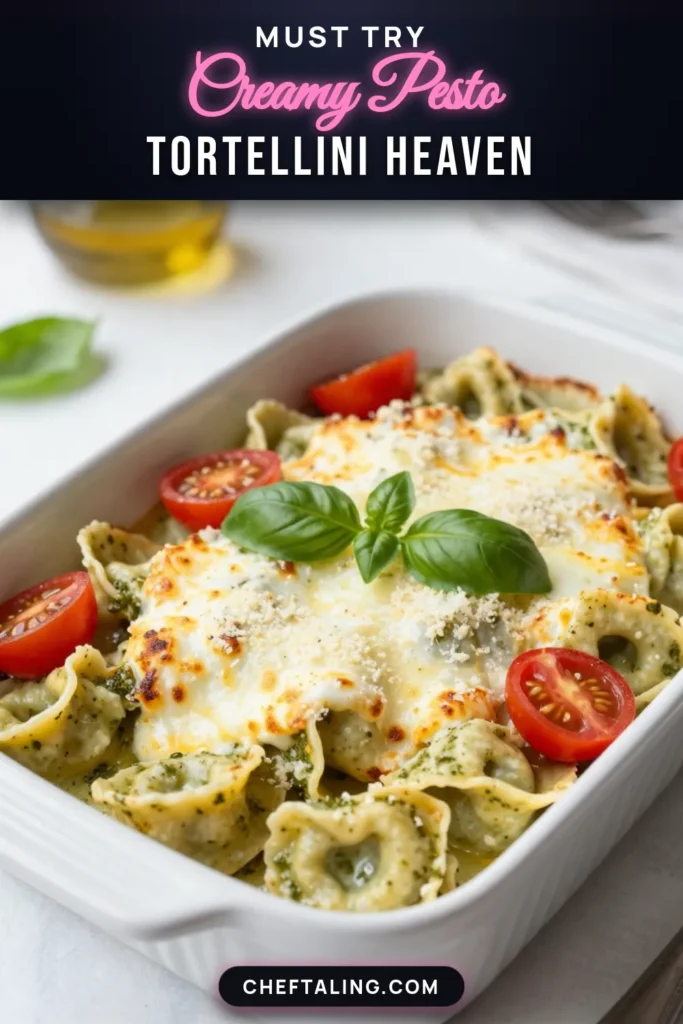 Creamy Pesto Tortellini Bake Delightful and Easy Meal - Chef Taling
