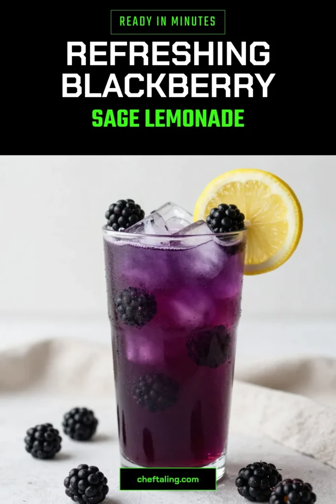 Blackberry Sage Lemonade Refreshing and Flavorful Drink - Chef Taling