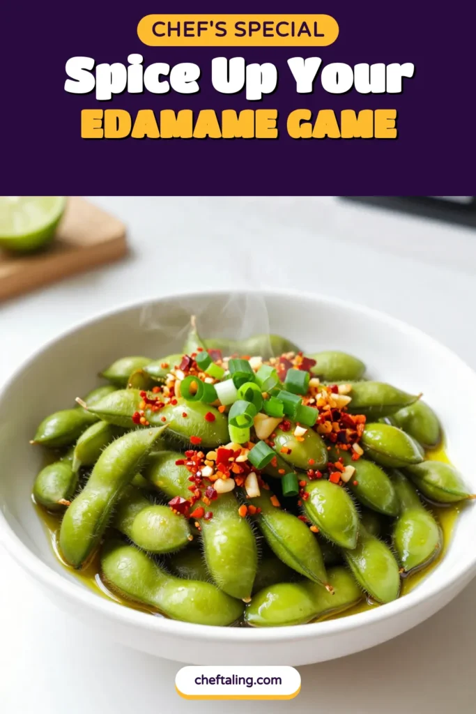 Chili Garlic Edamame Tasty and Simple Snack Idea - Chef Taling